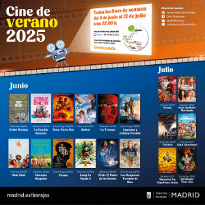 Cines de verano gratis en Madrid por distritos 2025: Días, Horarios - Madrid4u